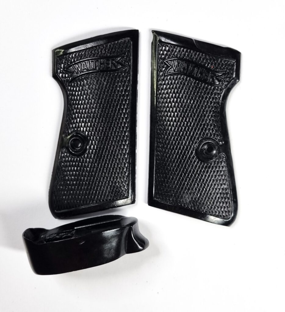Walther PP grips + Box magazine extension set black ww2